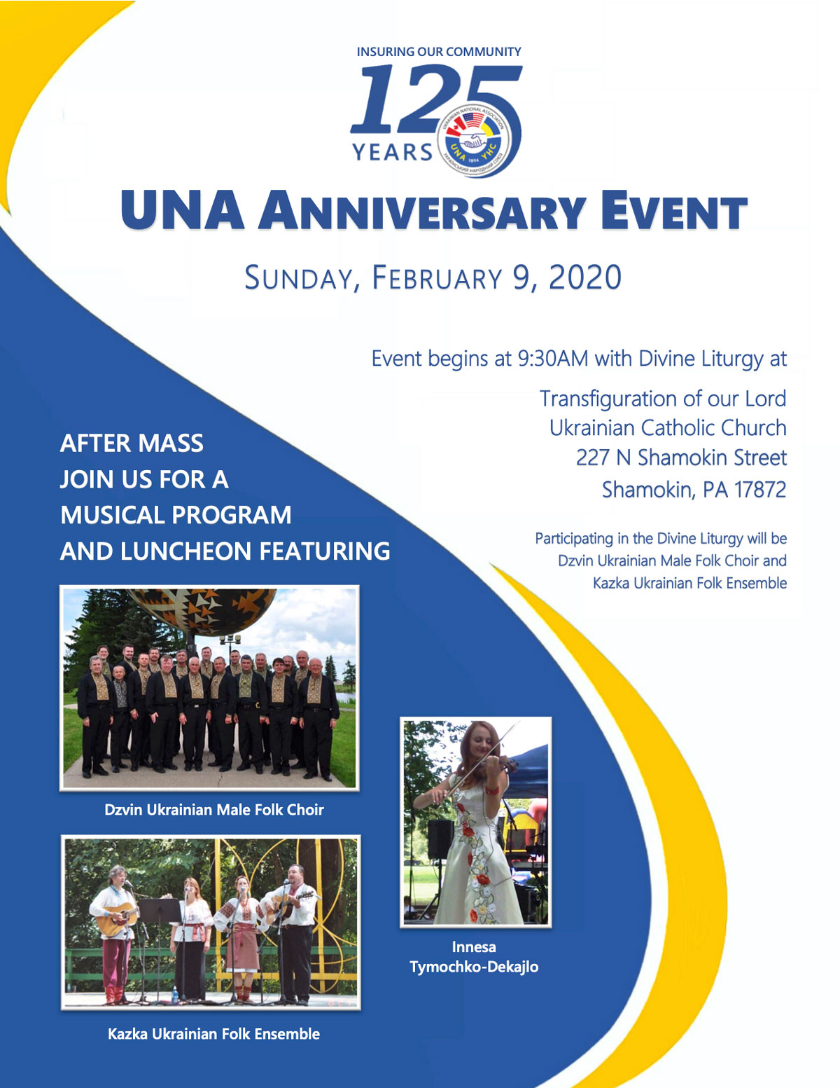 UNA ANNIVERSARY EVENT – Ukrainian National Association, Inc. (UNA)